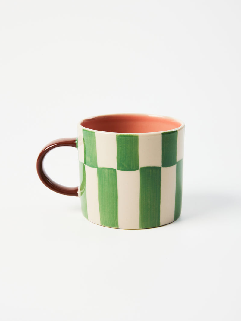 BLOOMIE GREEN CHECK MUG – Jones & Co
