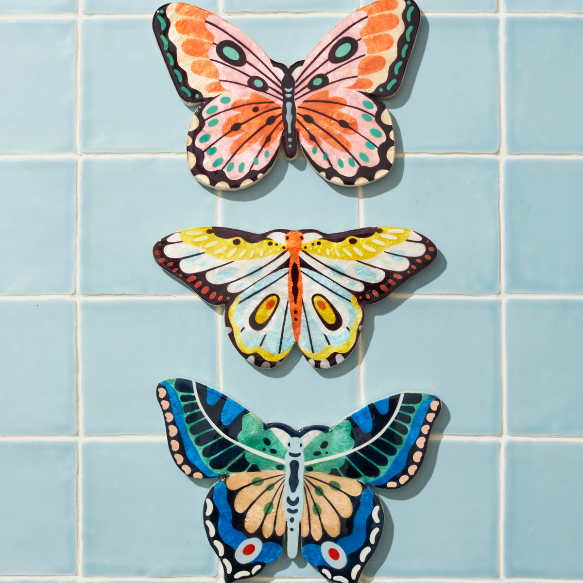 CANOPY BUTTERFLY BLUE GREEN WALL ART – Jones & Co